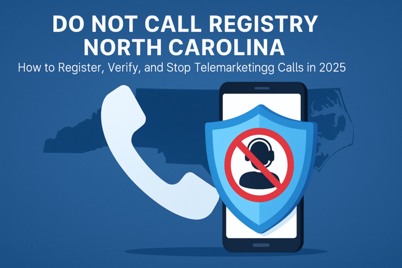 Do Not Call Registry North Carolina: How to Register, Verify, and Stop ...